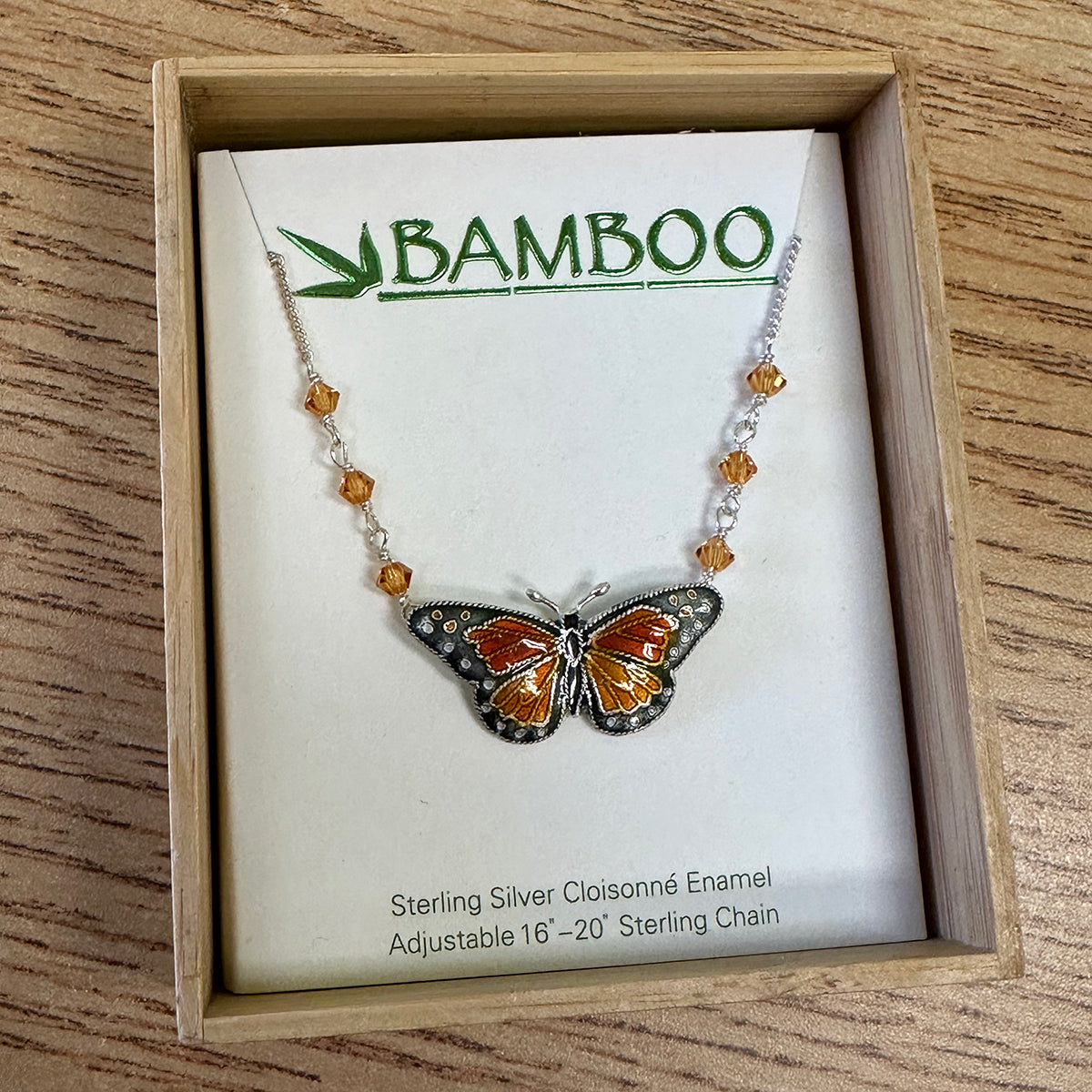 Monarch Small Enameled Pendant – Butterfly Wonderland Treasures